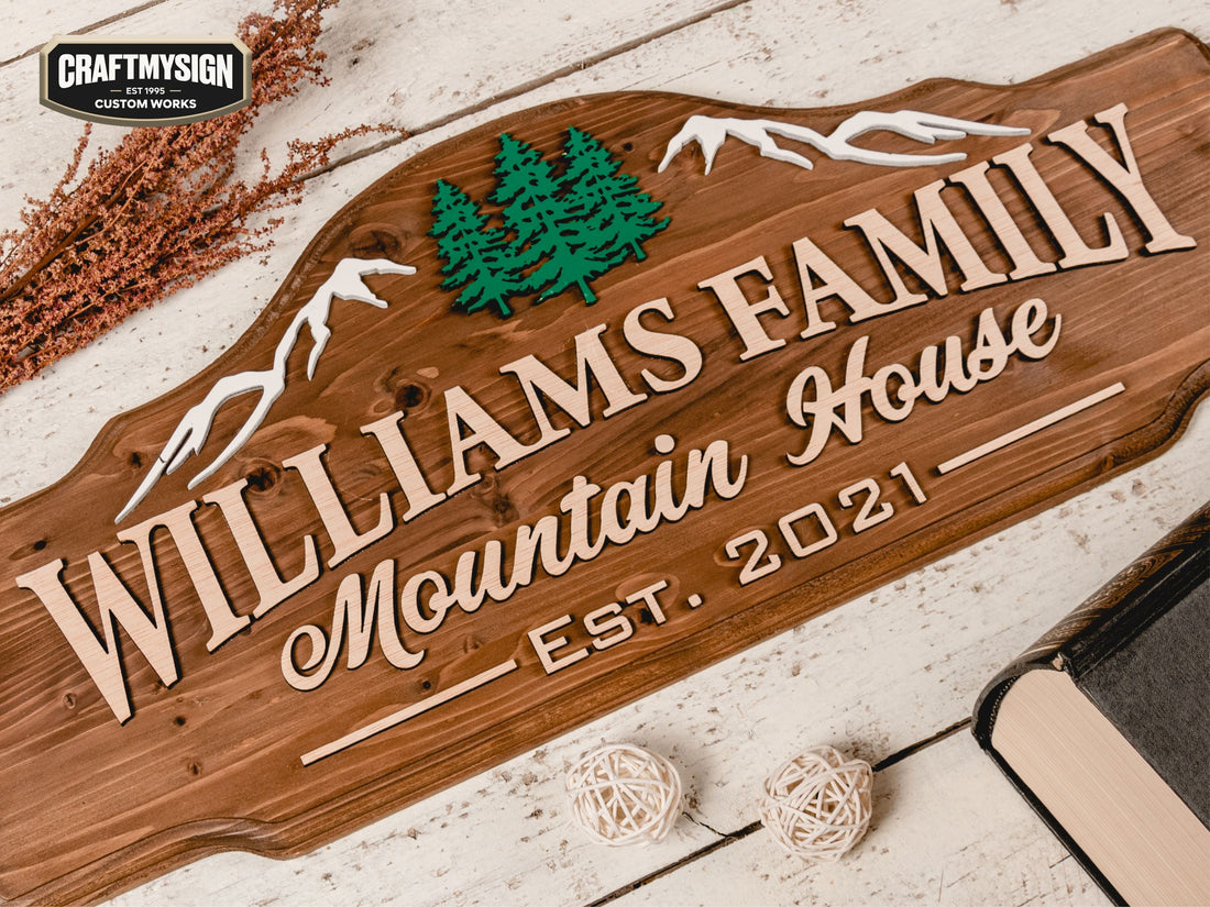 Custom Mountain House Sign by Craftmysign – Craft My Sign
