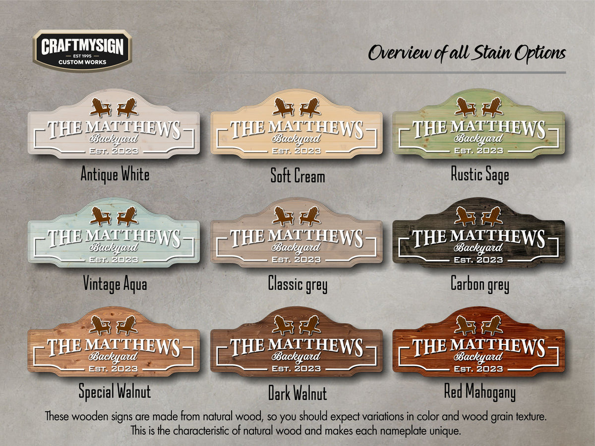 Custom Backyard or Patio Wooden Sign by Craftmysign.com – Craft My Sign