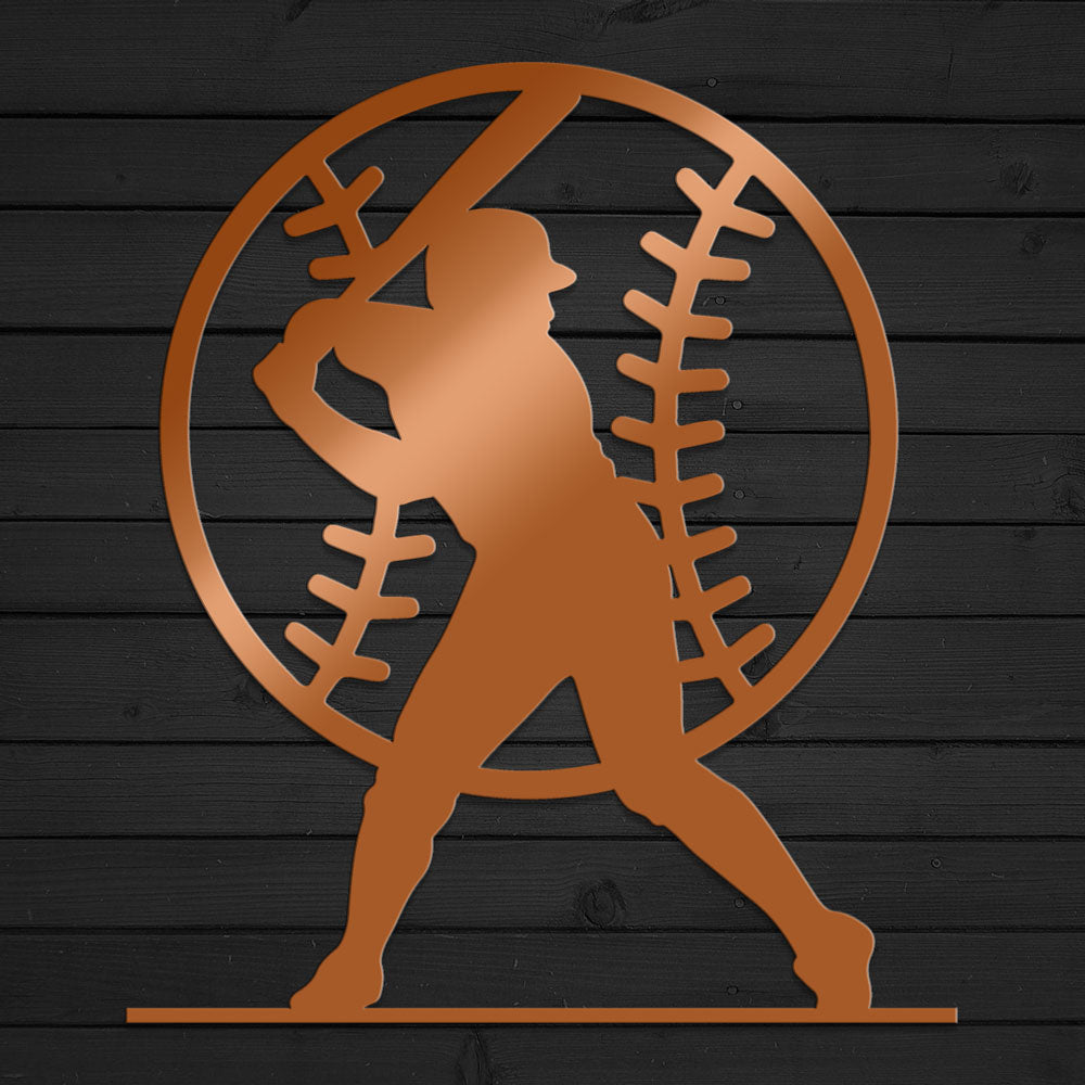 Baseball Player Sign II Custom Outdoor Metal Sign by Craftmysign ...