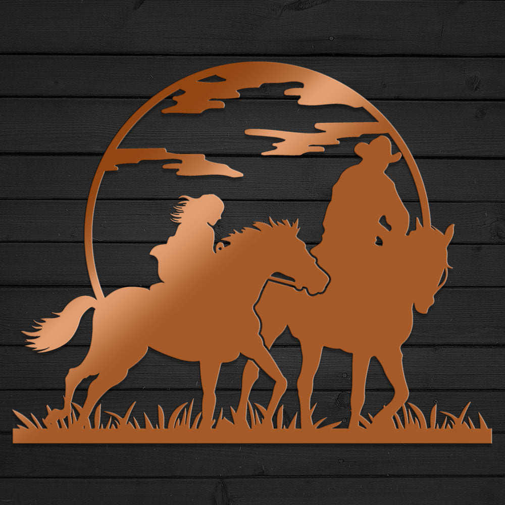 2 Cowboys Custom Outdoor Metal Sign by Craftmysign – Craft My Sign