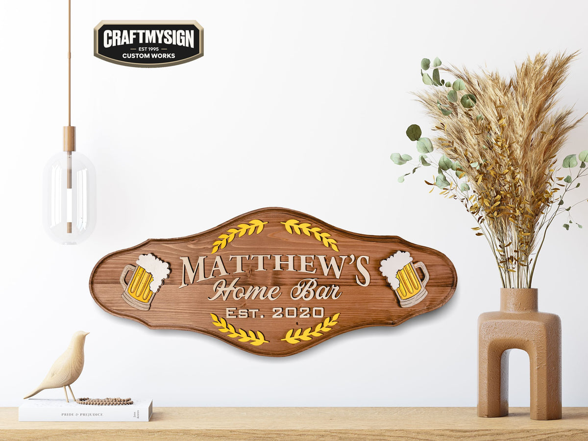 Custom Wooden Bar Sign - Craftmysign – Craft My Sign