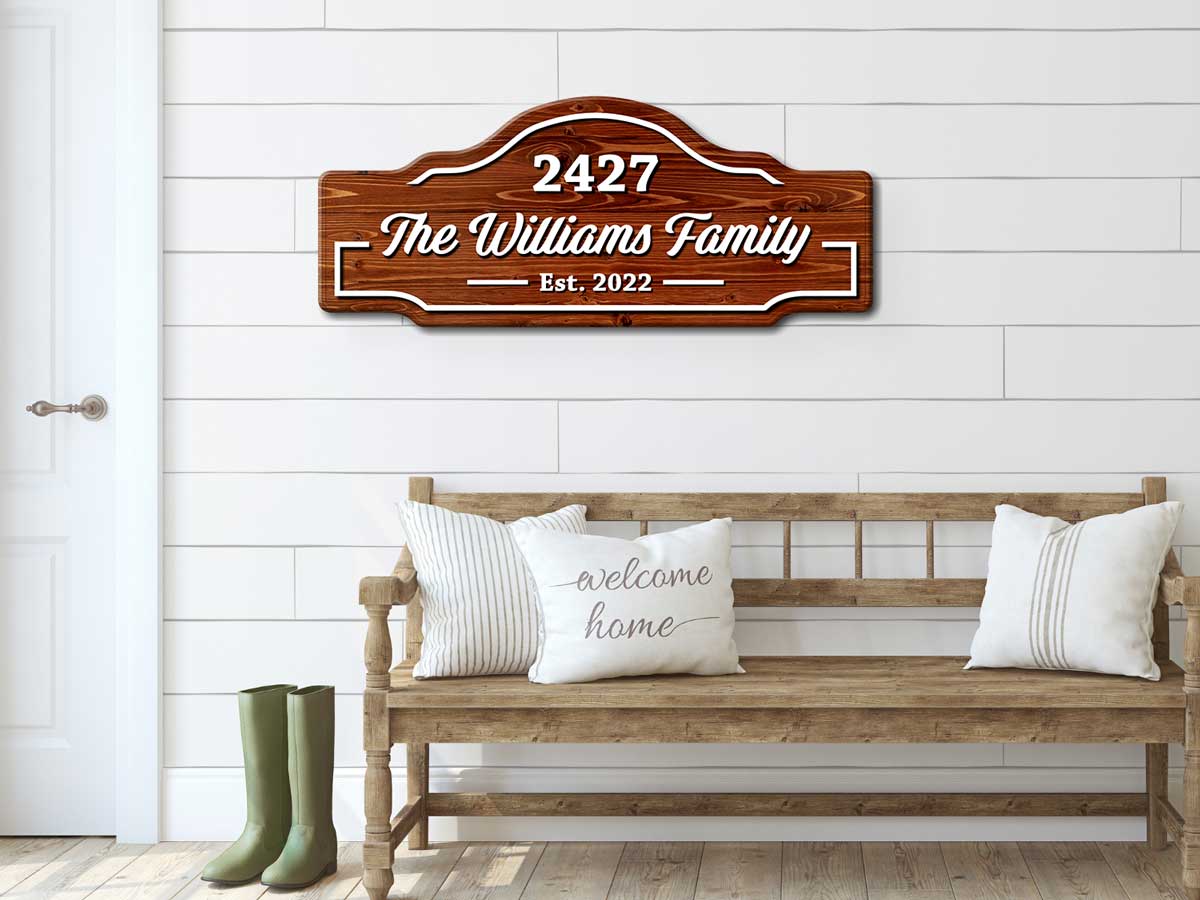 Custom Address Wooden Sign by Craftmysign.com – Craft My Sign